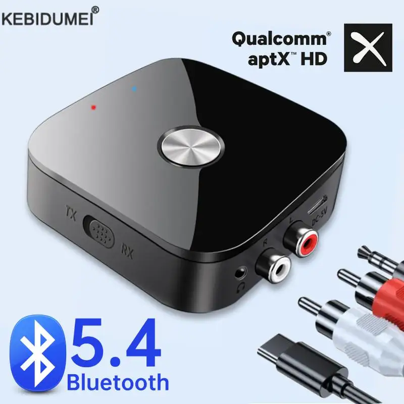 Bluetooth-5-4-Receiver-Transmitter-aptX-HD-3-5mm-Jack-Aux-Wireless ...