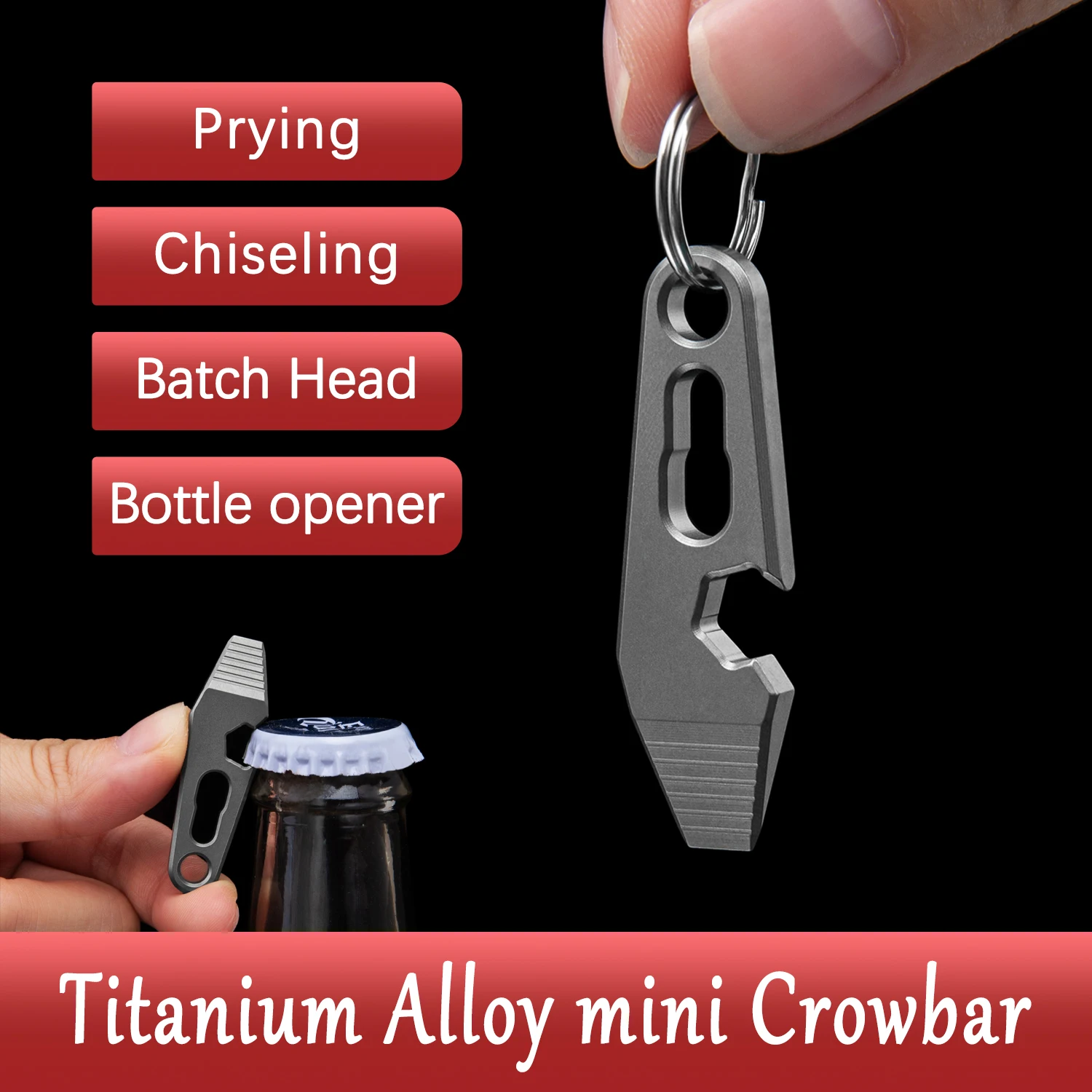 TIGLE-Titanium-Alloy-Mini-Tool-Multifunctional-Bottle-Opener-Crowbar ...