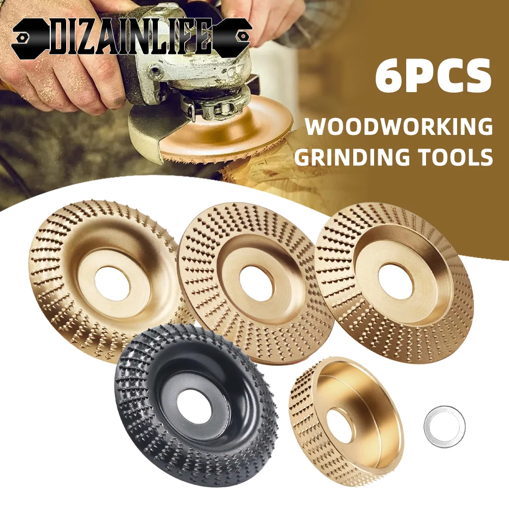 5 Pcs Wood Grinding Polishing Wheel Rotary Disc Angle Grinder Wood ...