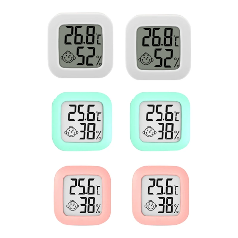 6Pcs Mini Indoor Digital Thermometer Hygrometer Room Humidity Gauge ...