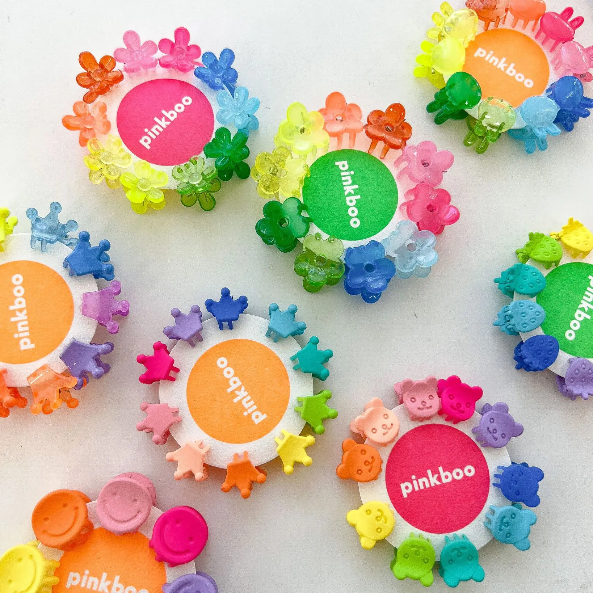 8/10pcs Cute Children's Colorful Mini Smiley Face Cherry Hair Grab ...