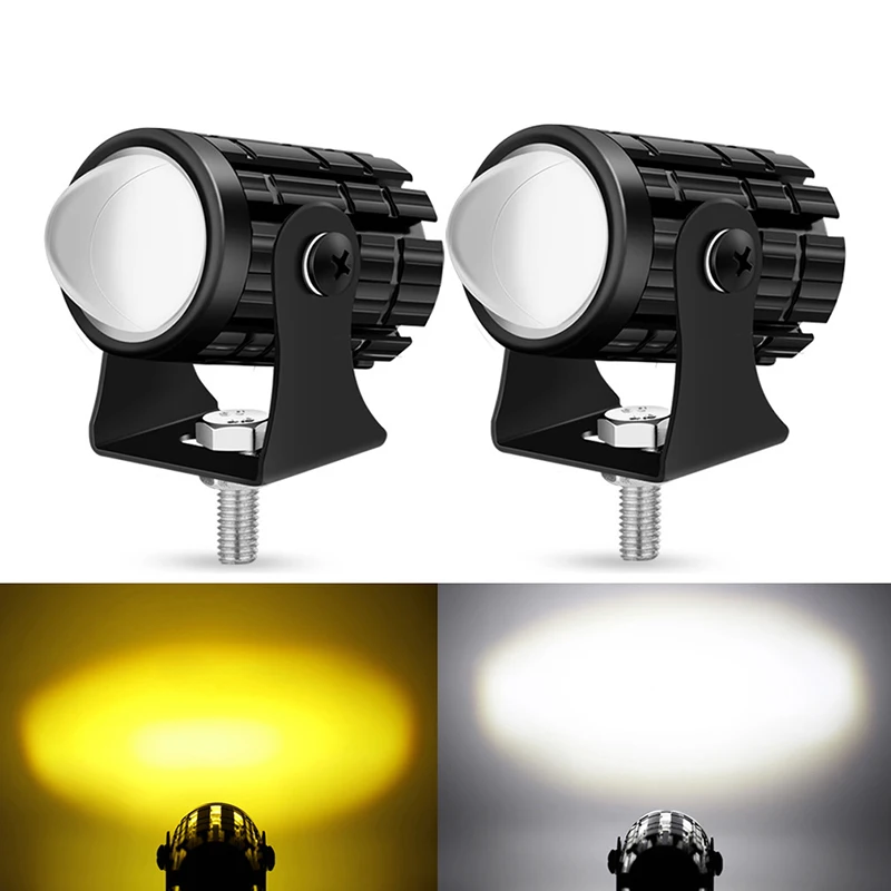 Mini-Driving-Light-LED-Projector-Lens-Motorcycle-Headlight-ATV-Scooter ...