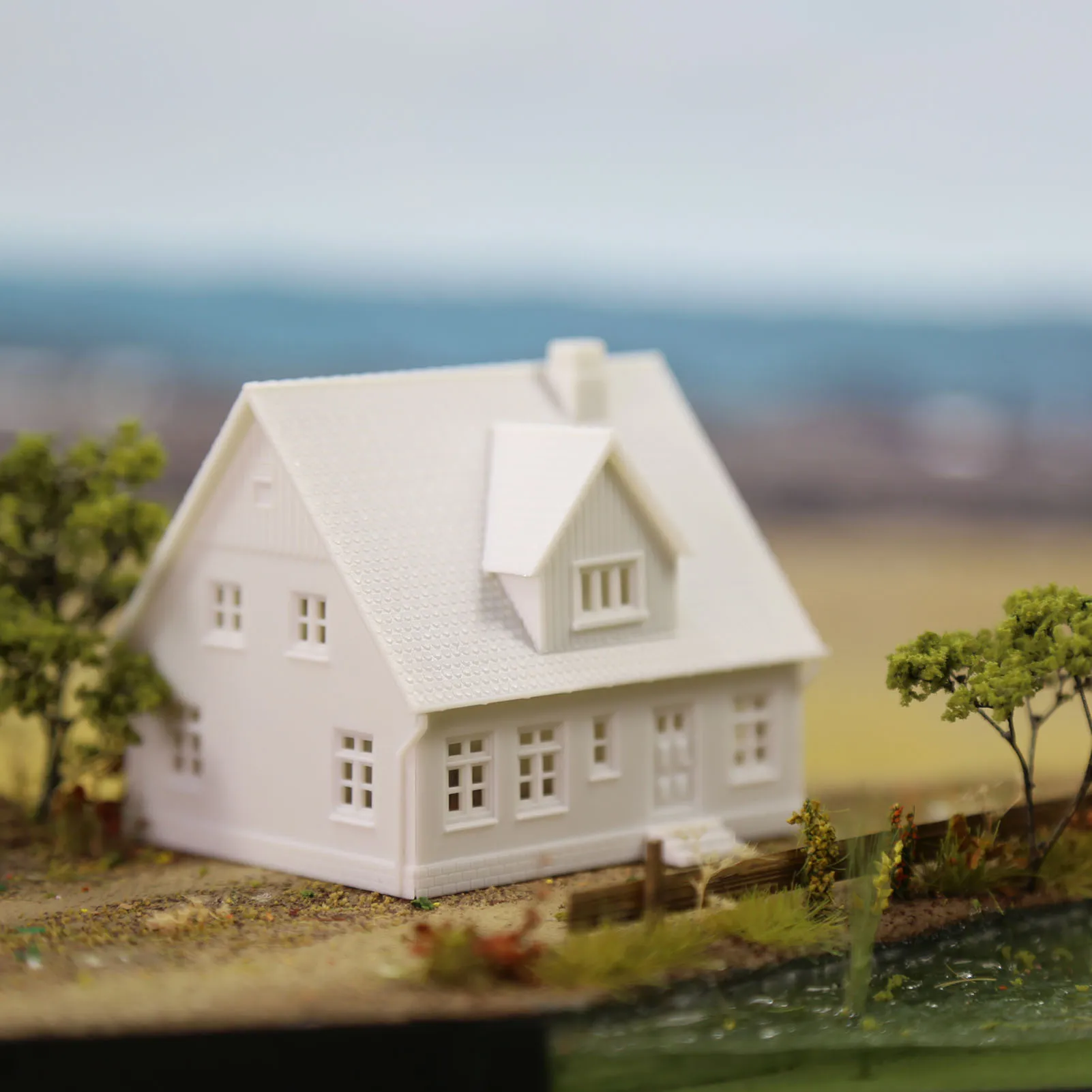 Evemodel 1 Unit Model Railway N Scale 1:160 Village House White Blank ...