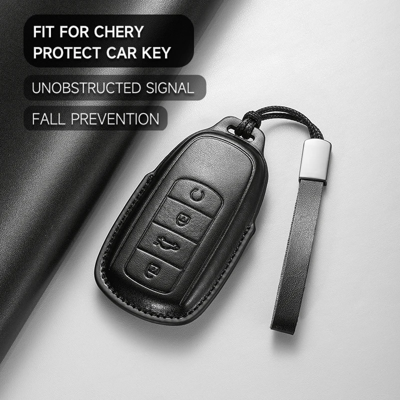 Genuine Leather Car Key Case Cover Key Bag For Chery Jaecoo J7 J8 7 ...