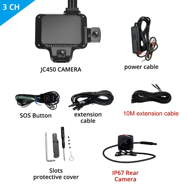 Jimi JC450 4G AI DashCam ADAS 3/4 Channes Live Video GPS Tracking Remote Monitoring Cloud ...