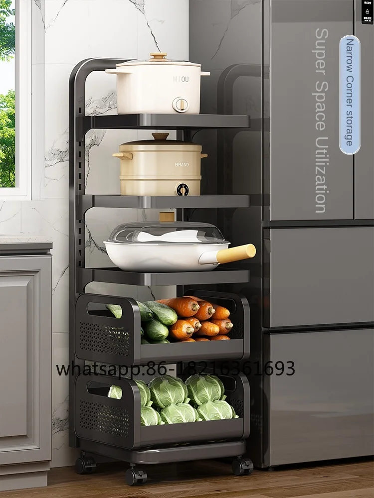 Kitchen-storage-rack-household-floor-standing-pot-rack-multi-layer ...