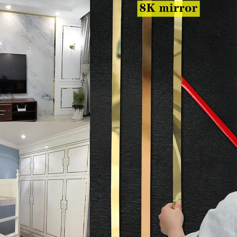 Stainless Steel Mirror Background | Decorative Mirror Wall Stickers ...