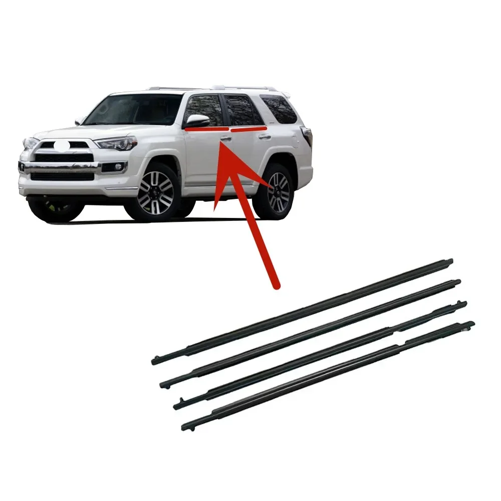 4-Pcs-Windows-Rubber-for-Toyota-4Runner-75711-35011-2009-2020-Glass ...