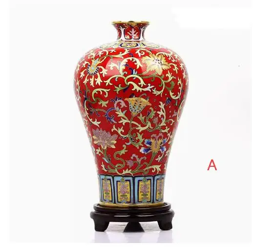 Copper-Cloisonn-Vase-10-inch-Plum-Vase-Copper-Body-Enamel-Home ...