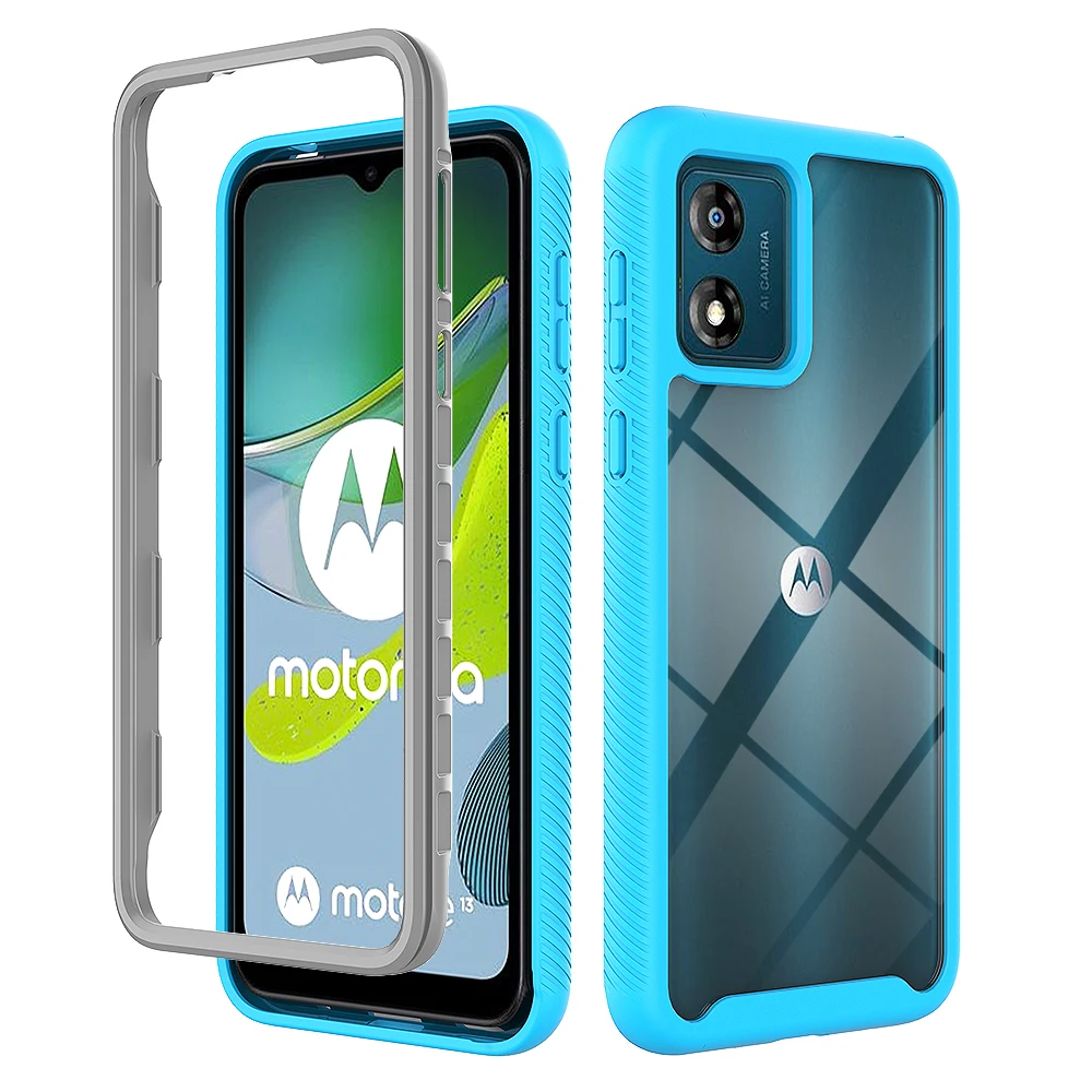Funda-trasera-h-brida-resistente-de-cuerpo-completo-para-Motorola-E13 ...