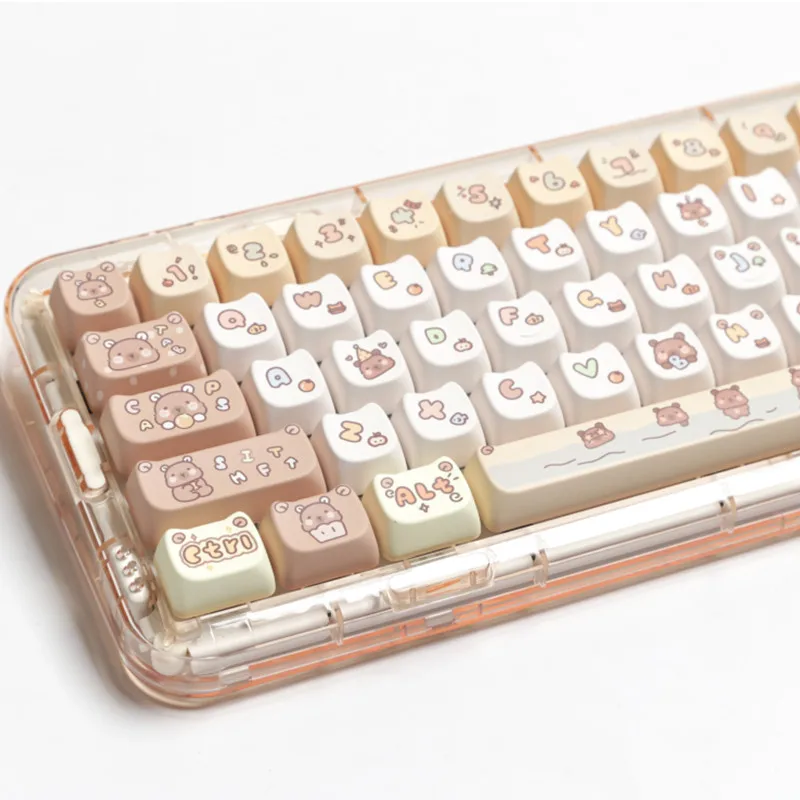 1Set-Kapibala-Keycaps-PBT-Keycap-MOA-Profile-Dye-Sublimation-Keycap-For ...