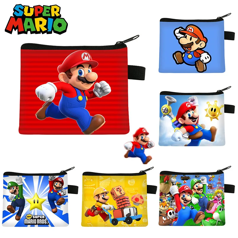 New Game Super Mario Canvas Coin Bag Purse Zipper Kid Wallets Mini ...