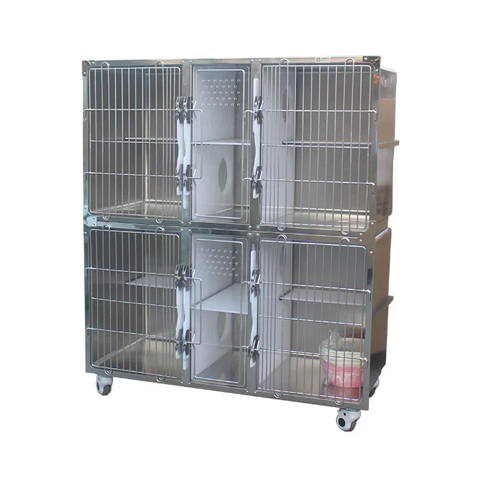 Veterinary Cage 304/316 Stainless Steel Combined Dog Cat Animal Cages ...