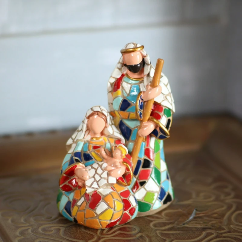 Gaudi-Style-Resin-Holy-Family-Group-Jesus-Like-Christmas-Manger-Group ...
