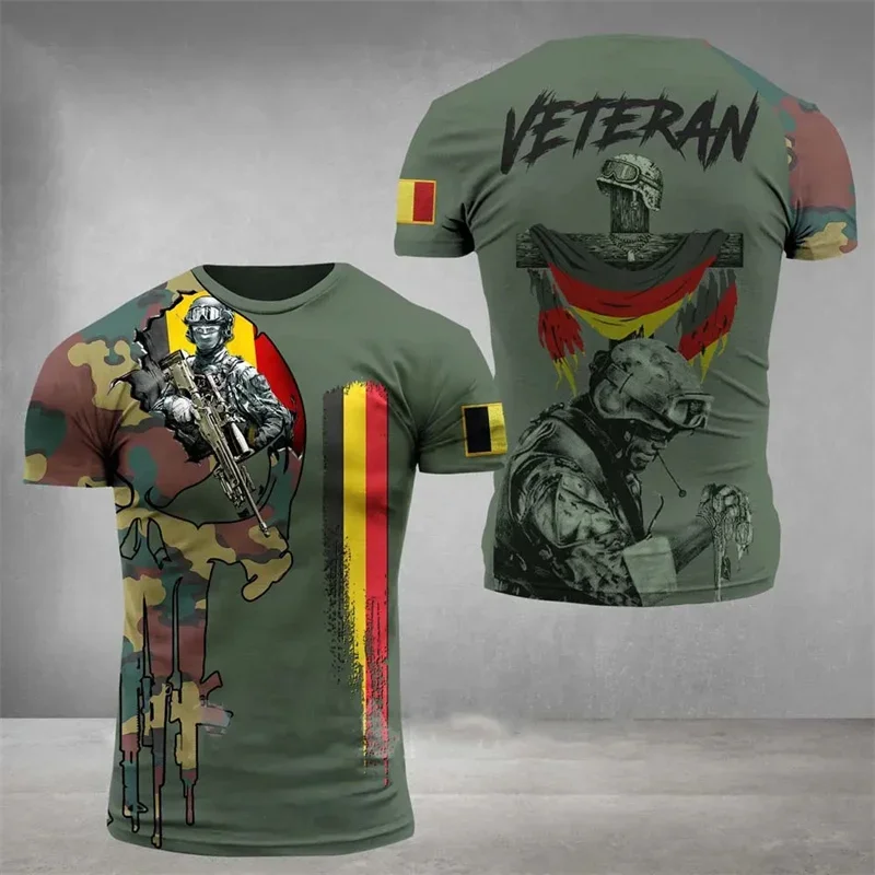 Belgian-Flag-Army-Camouflage-3D-Printed-T-shirt-Belgian-Veteran ...