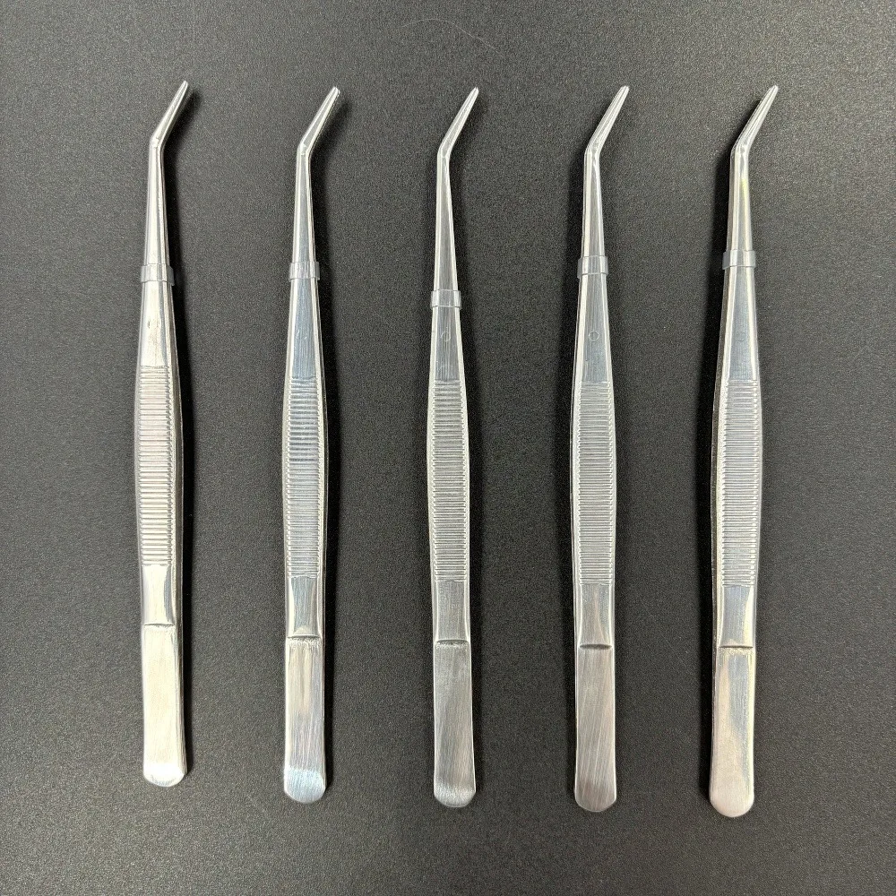1/5/10pcs Dental Cotton Tweezers Cotton Roll Filling Clip Stainless ...