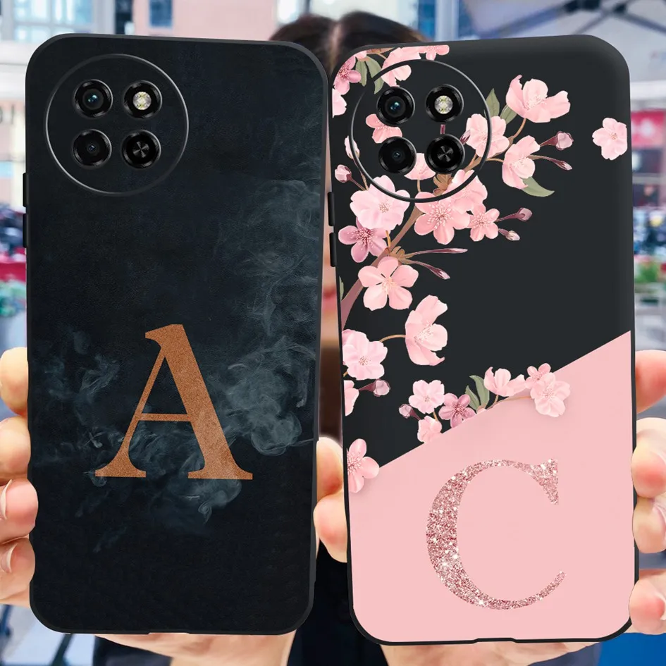 For-ITEL-S23-S665L-Case-Popular-Flower-Letters-Silicone-Soft-Phone-Back ...
