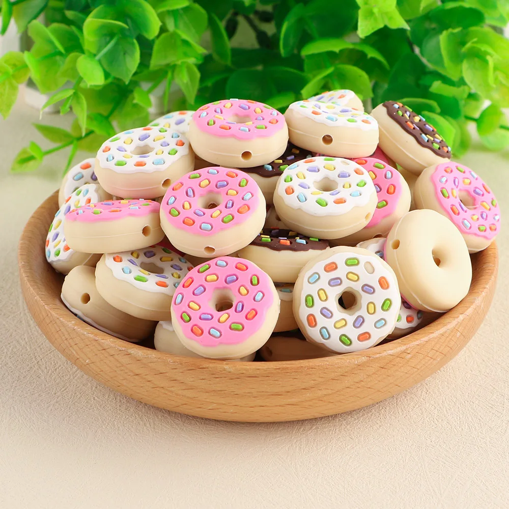 Kovict-10Pcs-Donut-Silicone-Beads-BPA-Free-Food-Grade-Baby-Silicone ...