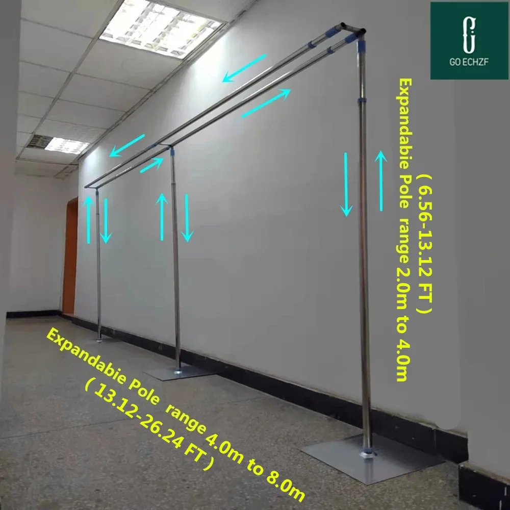 Event-Decoration-Double-Crossbar-Hangers-Pipe-And-Drape-Backdrop-Stands ...