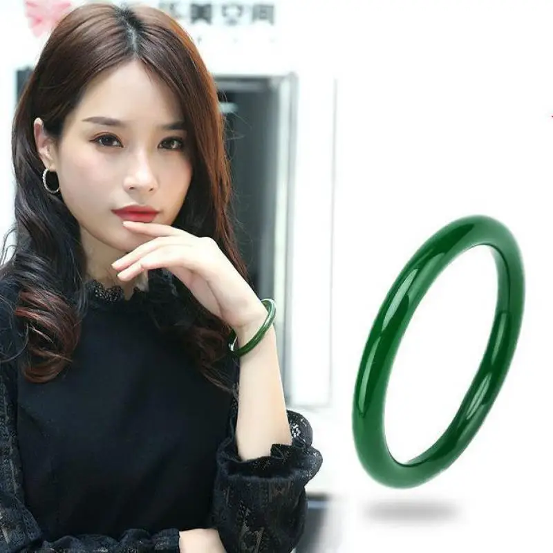 Natural-Green-Jade-Round-Bangle-Women-Fine-Jewelry-Real-Chinese-Hetian-White-Jades-Nephrite-Thin ...