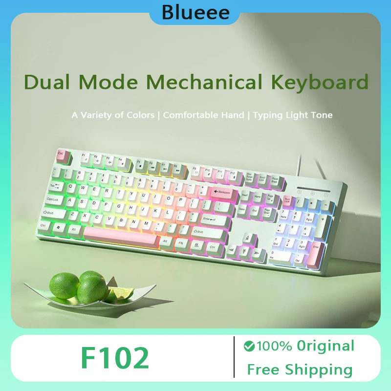 Fenglingdu-F102-Mechanical-Feel-Keyboard-Low-Noise-Key-Wireless ...