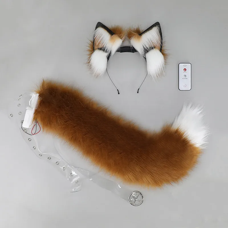 Remote-Control-Wagging-Fox-Wolf-Tail-Automatically-Moving-Animal-Ear ...