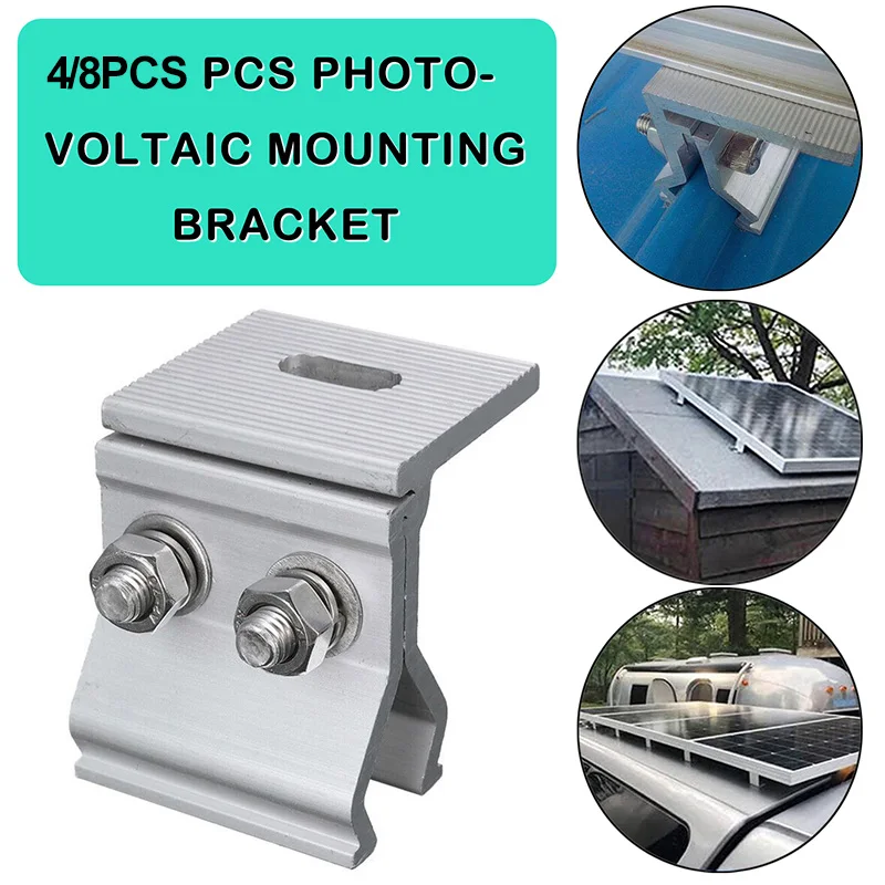 4-8-Pcs-Solar-Panel-Bracket-Roof-Mounting-Clamp-Stainless-Steel ...