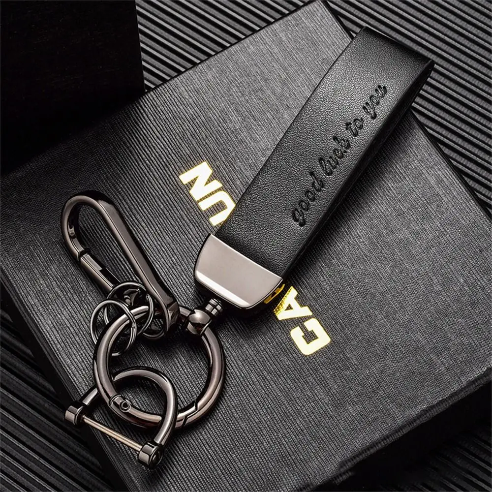 Creative Universal Car Key Chain Leather Fashion Men Women Gifts Key ...