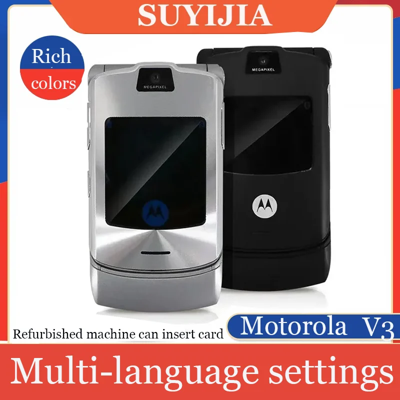 MOTOROLA-RAZR-tel-fono-m-vil-V3-Original-m-vil-renovado-Clamshell ...