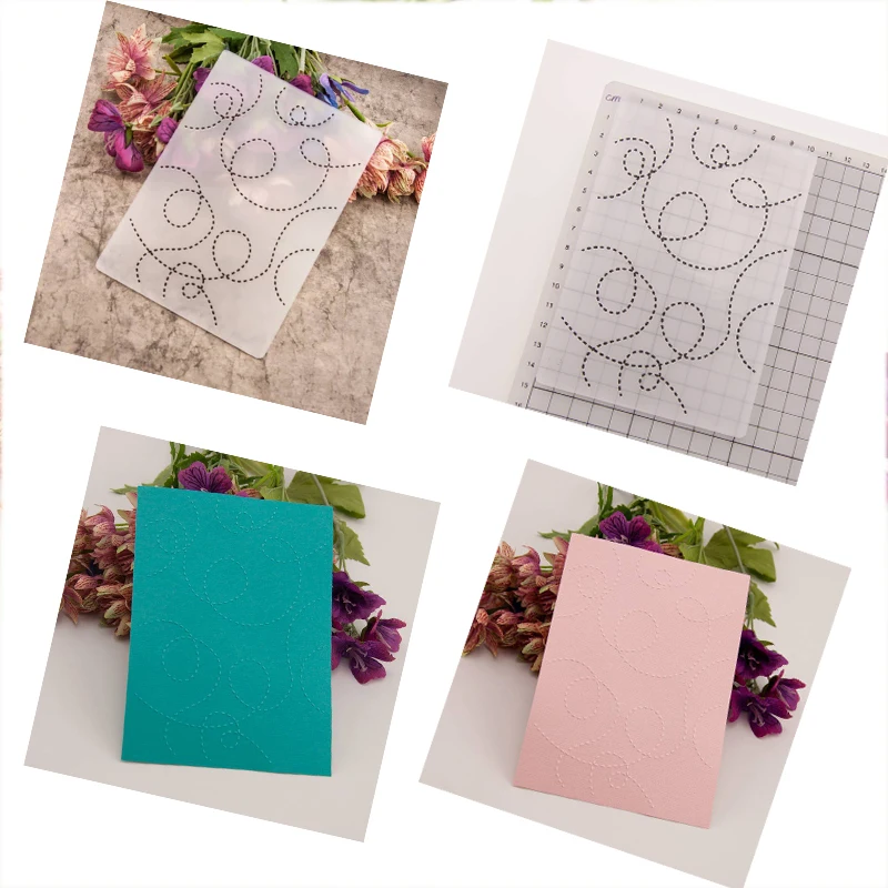 Plastic-Embossing-3D-Dividing-Line-DottedStereo-Design-Scrapbook-Card ...