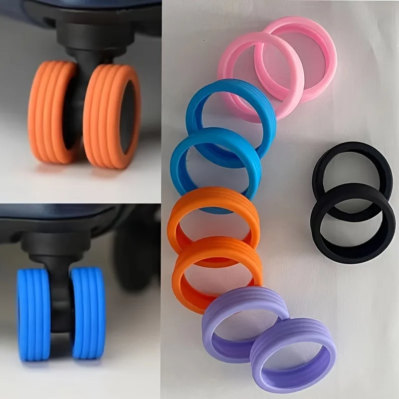 Luggage wheel rubber sleeve Silent travel box roller modification ...
