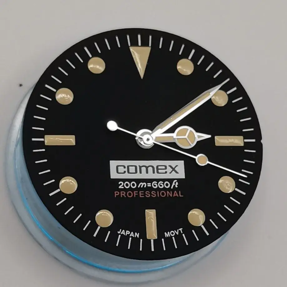 28.5mm Watch Dial Add Hands Fit Nh35 Automatic Movement Green Luminous ...