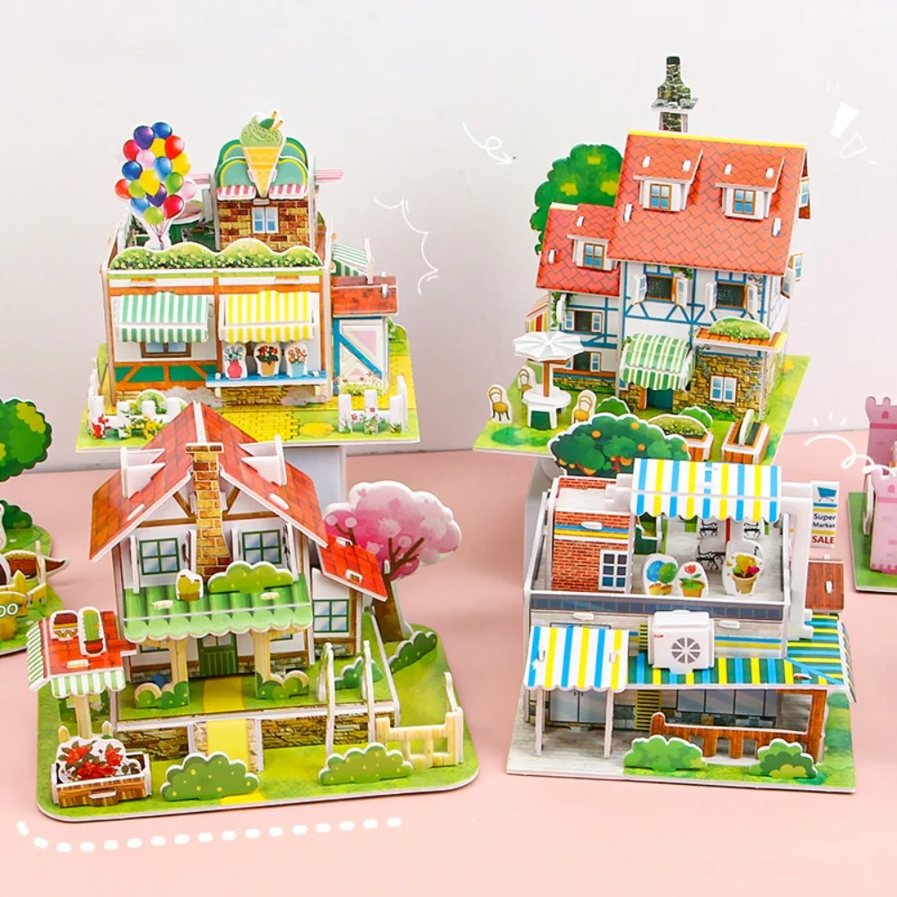 New Paper House Model Puzzle Early Education Handmade Jigsaw Puzzles ...