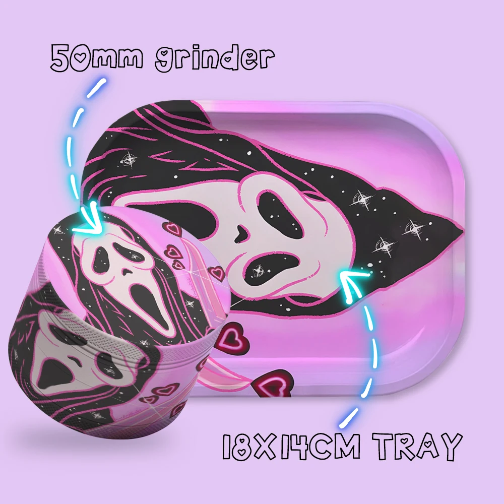 2023-Cartoon-Screamer-Pattern-Rolling-Tray-Plate-50MM-Zinc-Alloy ...