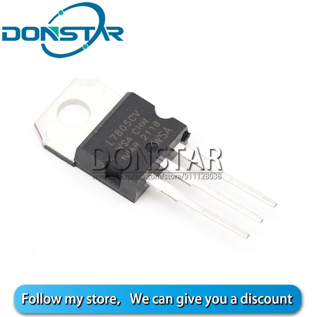 10pcs LM7805 L7805 7805 Voltage Regulator IC 5V TO-220, 57% OFF