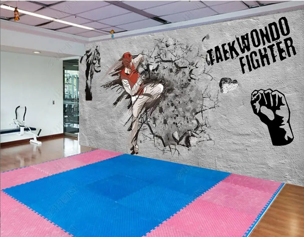 Custom Mural Photo Wallpaper 3d Taekwondo Gym Boxing, 41% OFF