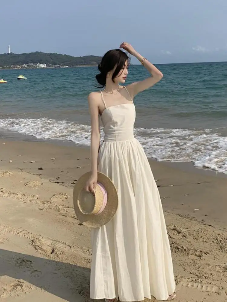 White Halter Summer Dresses