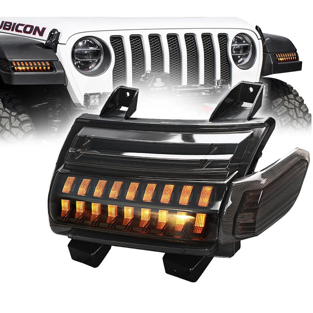 LED Fender Light Kit LED Turn Signal Lights With DRL & Side Marker ...