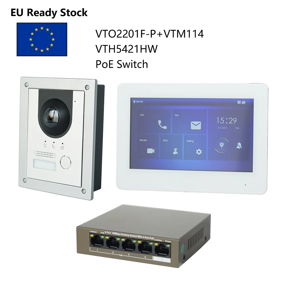 DH-Multi-Language-IP-Video-Intercom-KIT-VTO2201F-P-VTH5421HW-VTH5421HB ...