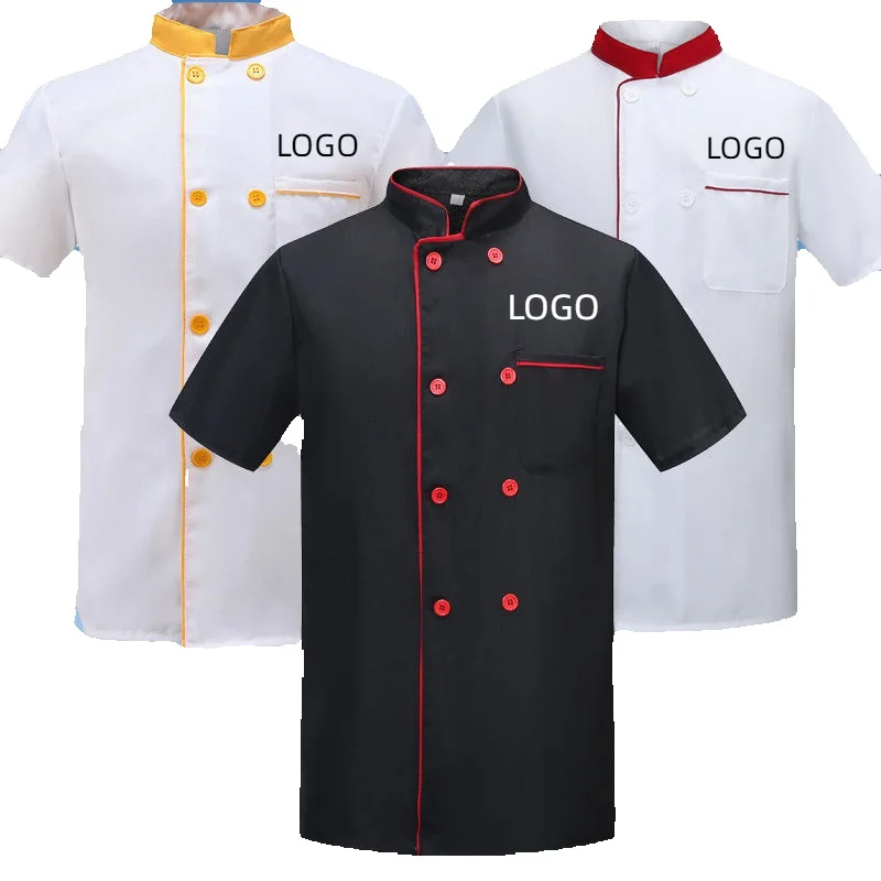 Chaqueta-de-uniforme-de-Chef-con-logotipo-bordado-personalizado-ropa-de ...