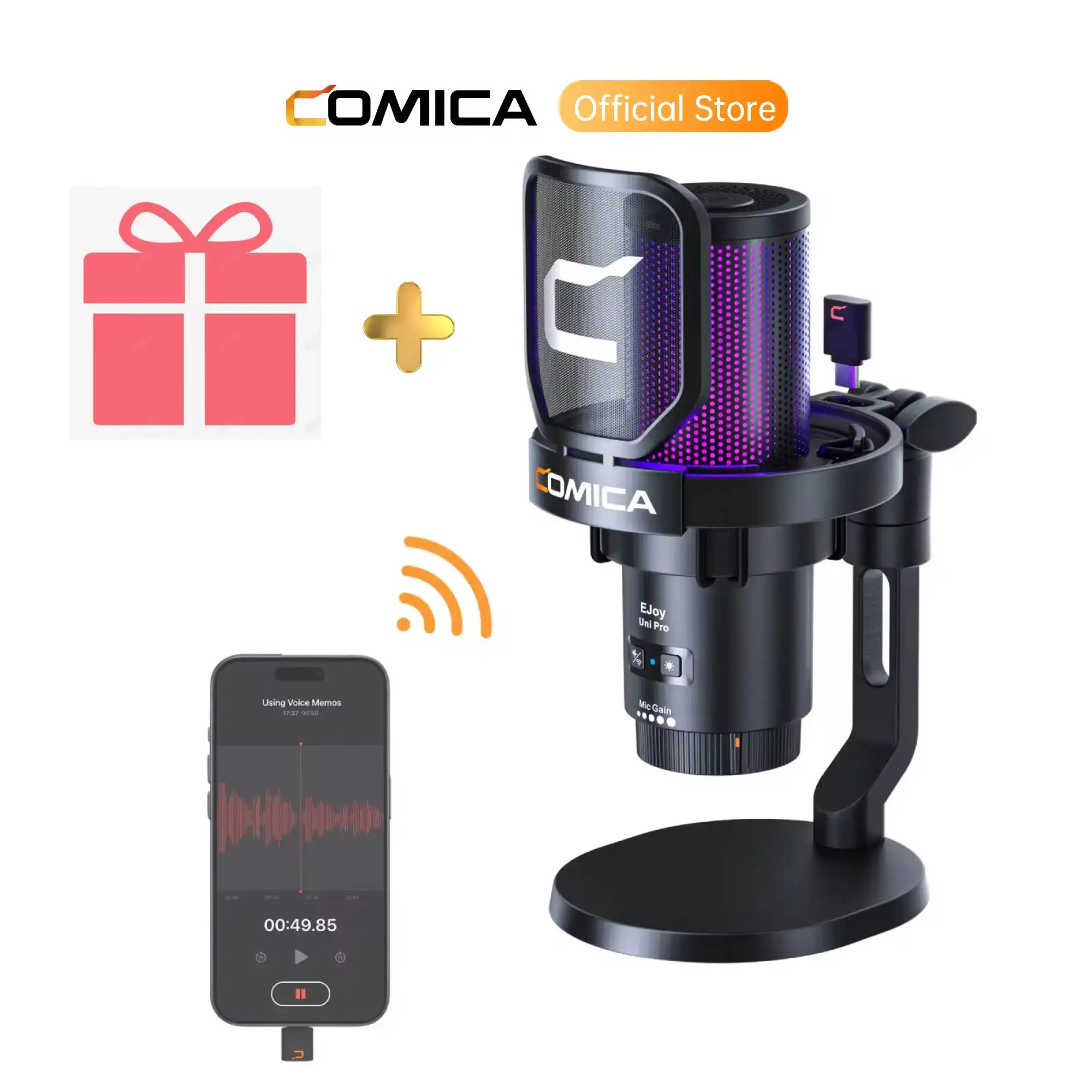 COMICA-UNI-PRO-Wireless-USB-Gaming-Microphone-for-PC-Laptop-Smartphone ...