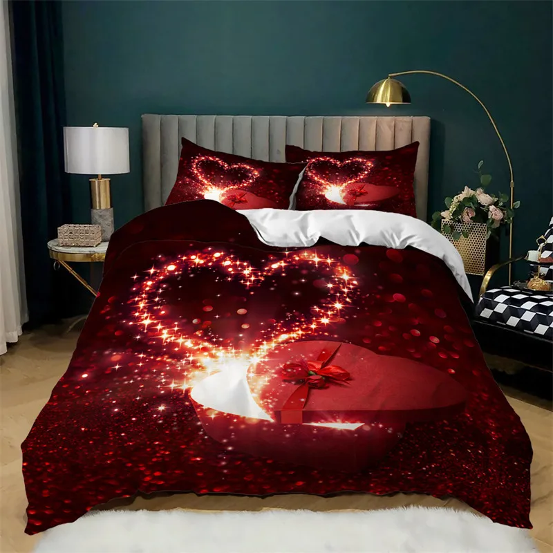Love-Heart-Duvet-Cover-Set-Microfiber-Bear-Comforter-Cover-Soft ...