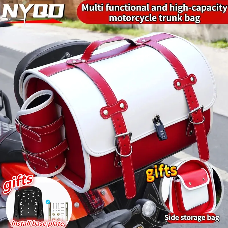 33L-Motorcycle-Retro-Rear-Seat-Bag-Large-Motorcycle-Trunk-Universal ...