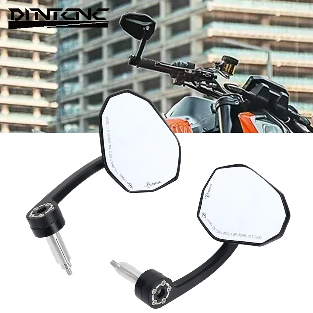 For-790-DUKE-890DUKE-R-Side-Adjustable-Handlebar-Mirror-End-Rotation ...