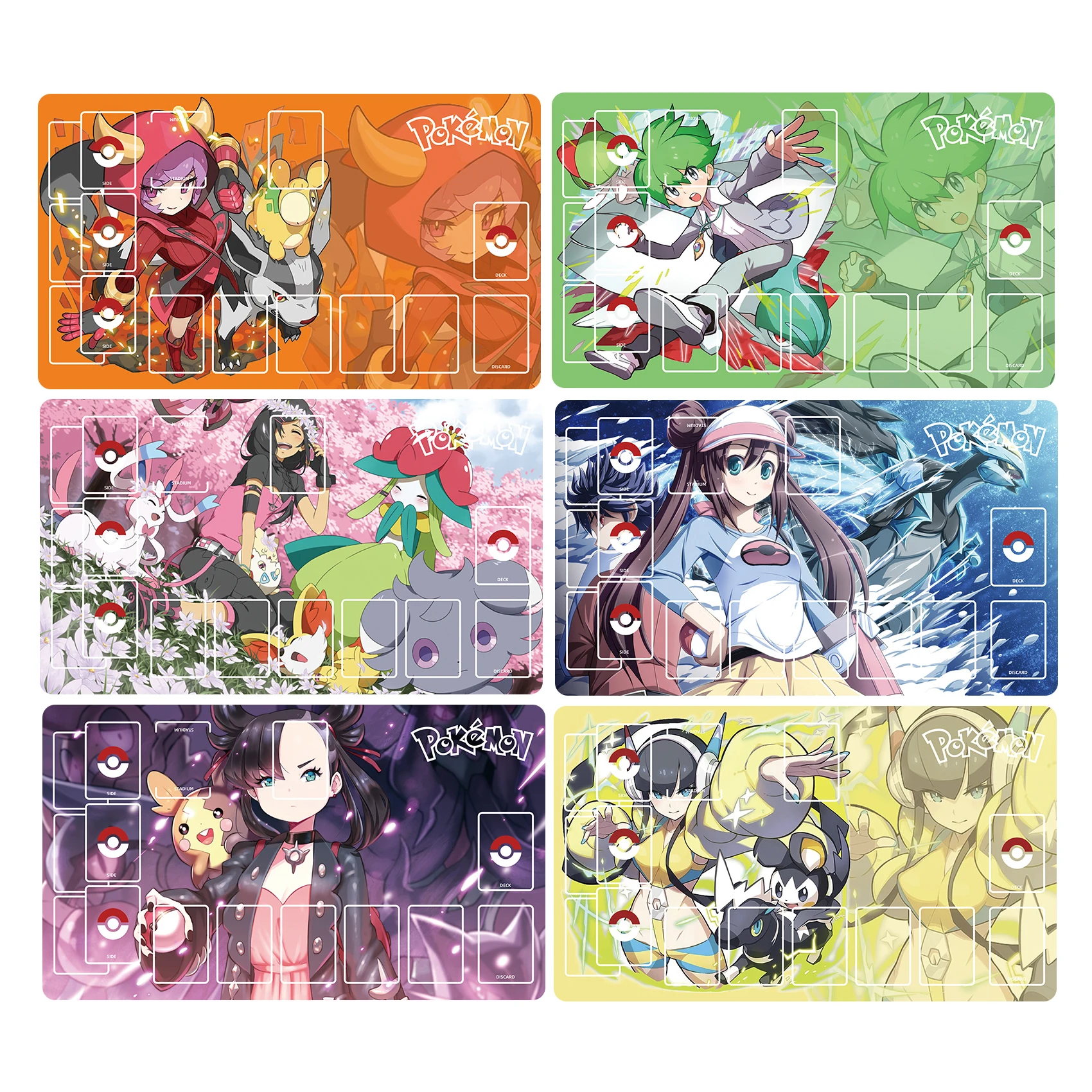 Desenhos animados Pok mon Cards Board Game Mat Mapa Trainer Marnie