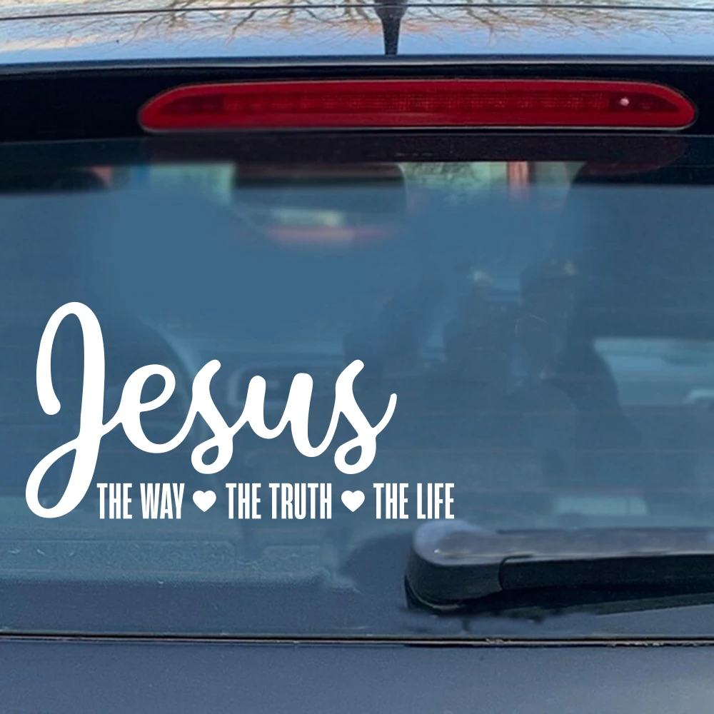 Jesus The Way Truth Life Car Window Sticker Decal Religious Christian ...