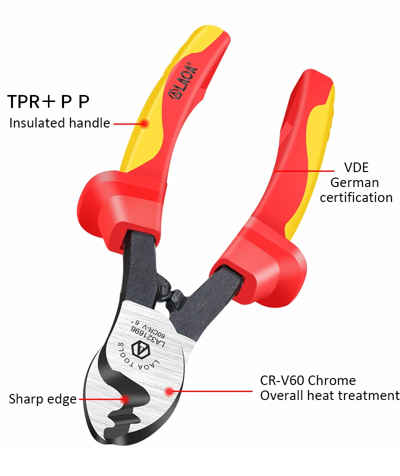 Nez incurvé de 8 pouces - pince coupante à fil isolée 1000V, pince ...