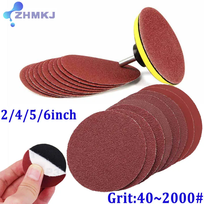 Round-Sandpaper-Discs-Sand-Sheets-Self-adhesive-Hook-And-Loop-Sanding ...