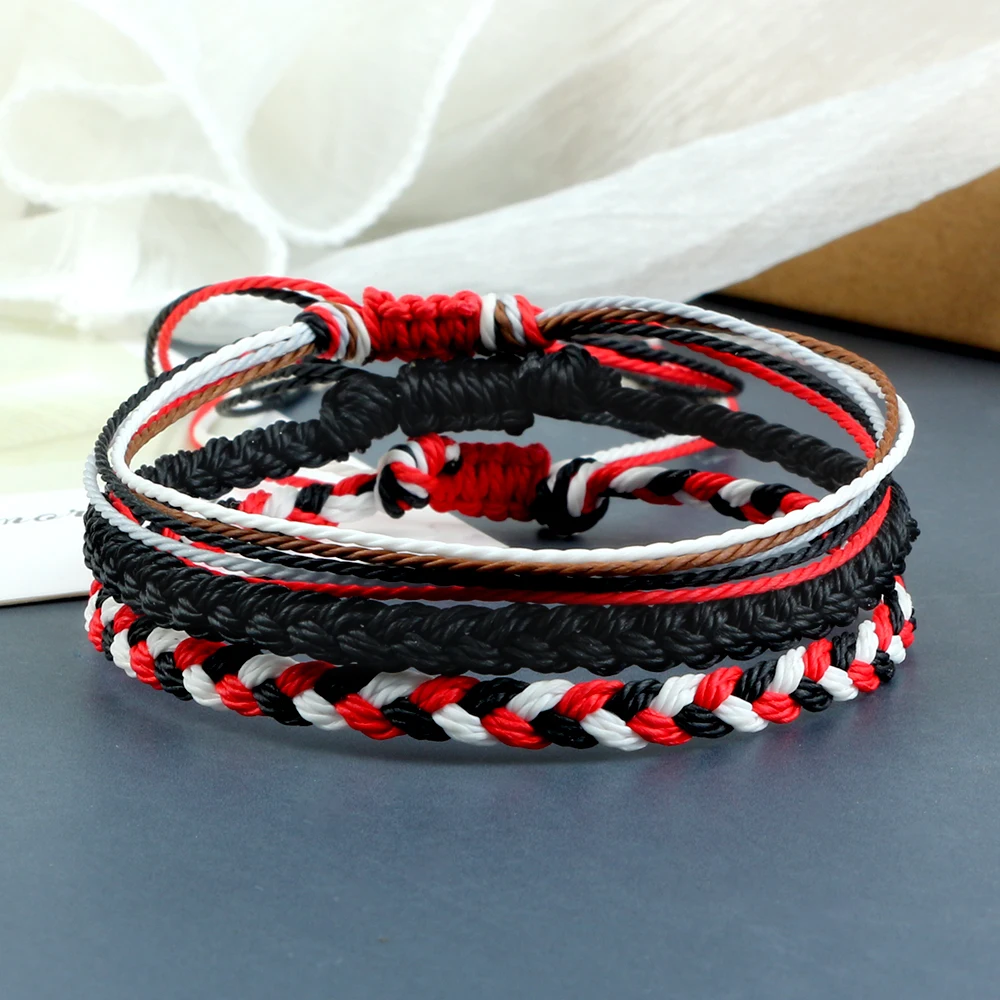 Trendy-Rope-Sets-Handmade-Bracelet-Bohemia-Woven-Thread-Wax-Waterproof ...