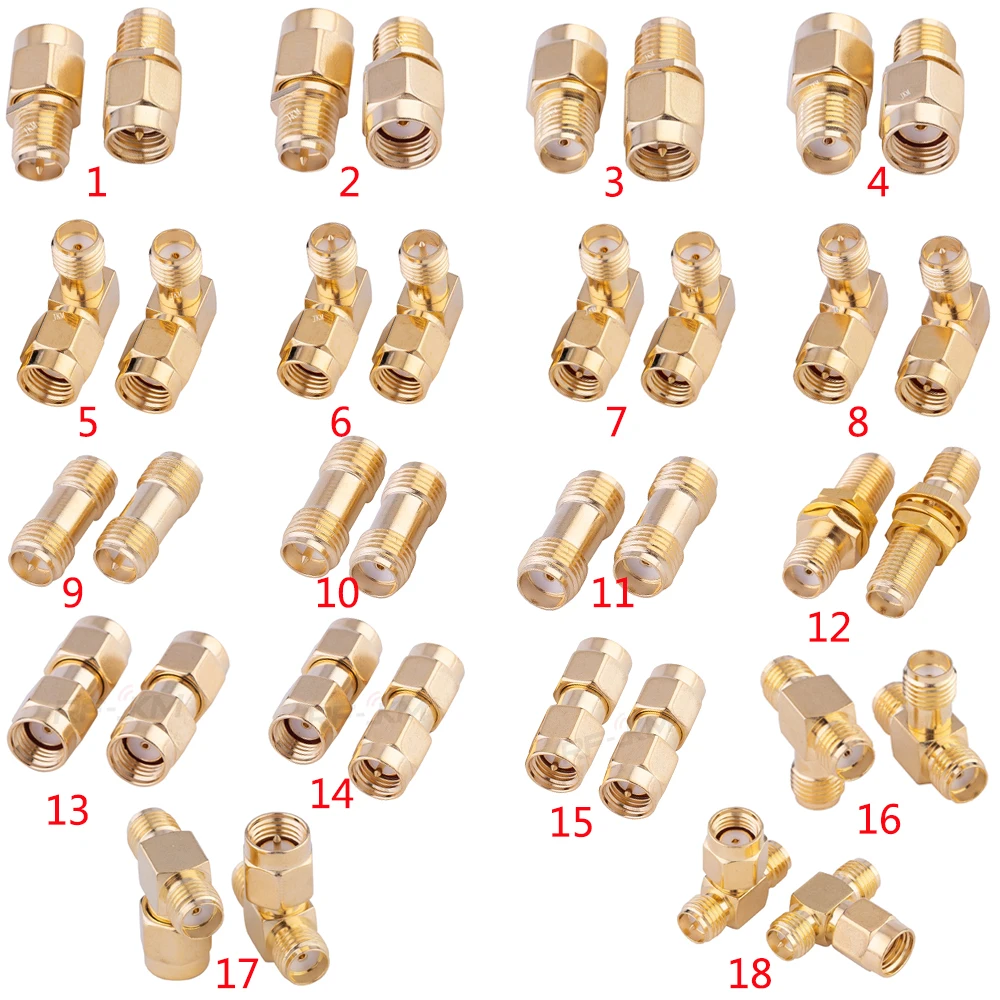 1PCS-RP-SMA-Male-Female-to-RP-SMA-Male-Female-Adapter-RF-Coax-Coupling ...